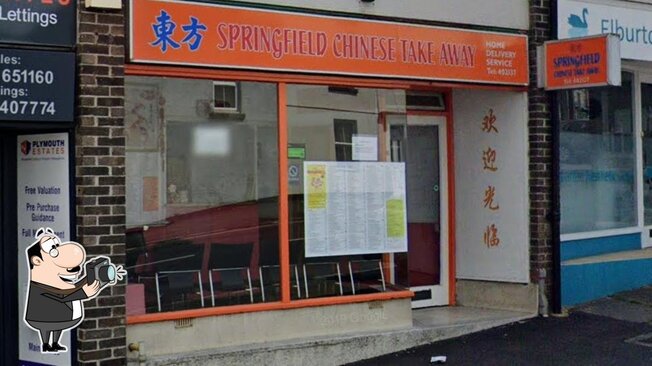 Menu at Springfield Chinese restaurant, Plymouth