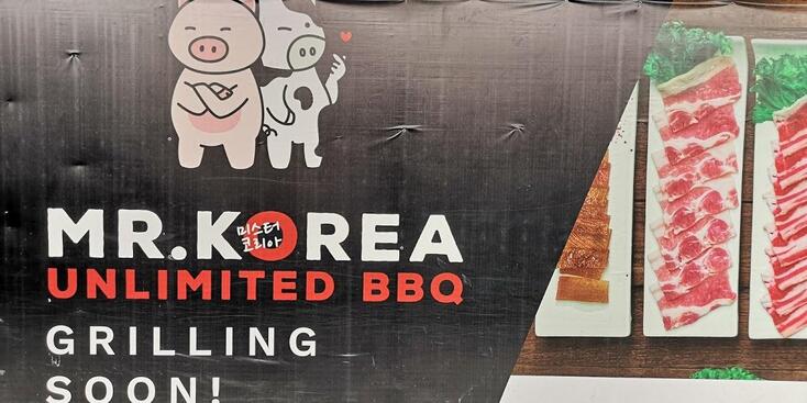 Menu at Mr. Korea restaurant, Makati