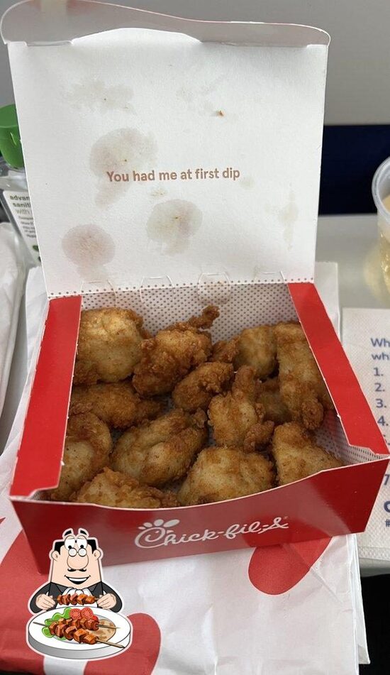 Menu at Chick-fil-A fast food, San Jose, Airport Blvd Terminal B