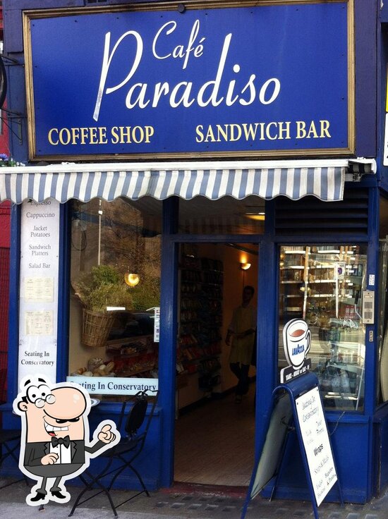 Menu at Cafe Paradiso, London, 129 Hammersmith Rd