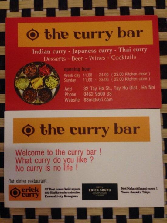The Curry Bar, Hanoi, 32 Tây Hồ - Restaurant reviews