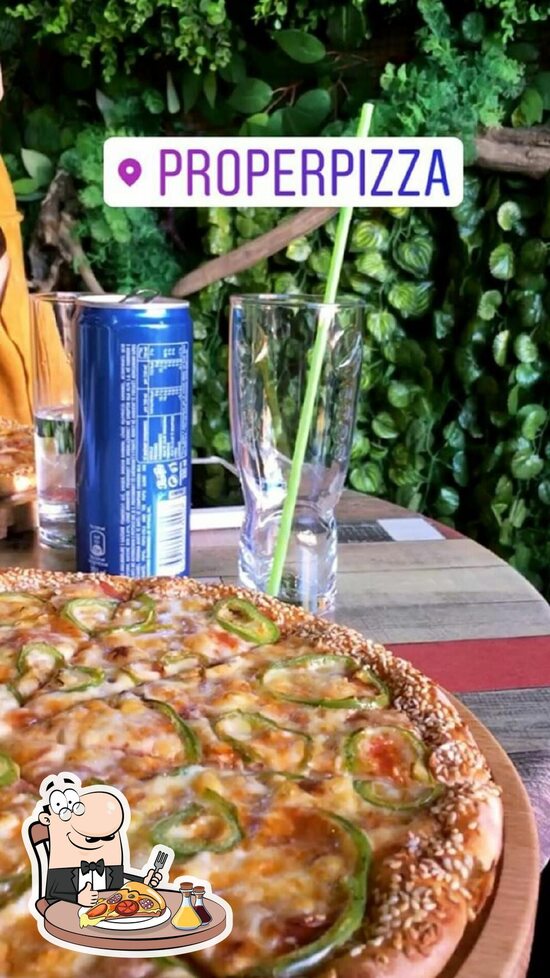Menu at Proper Pizza restaurant, Tirana, Gjin Bue Shpata