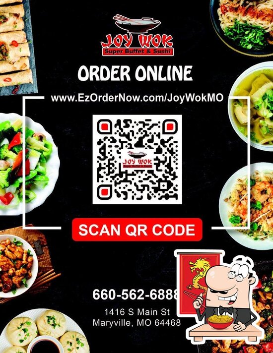 Menu at Joy Wok restaurant, Maryville