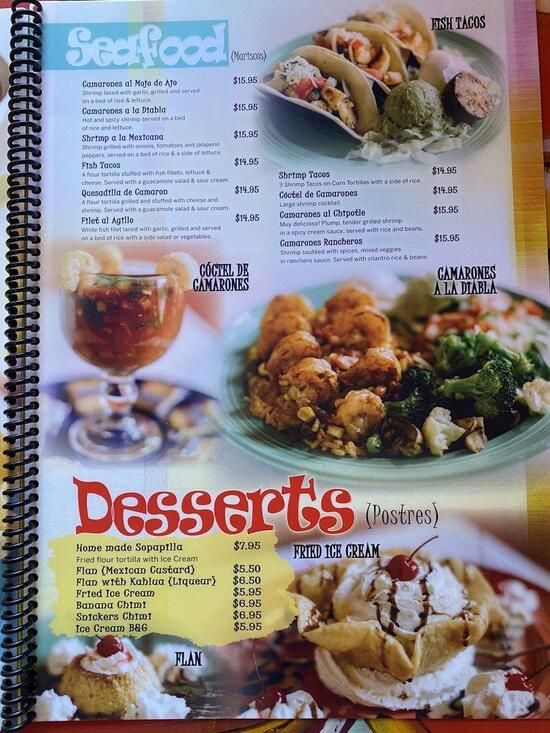 Menu at Si Señor Mexican Restaurant, Eldon