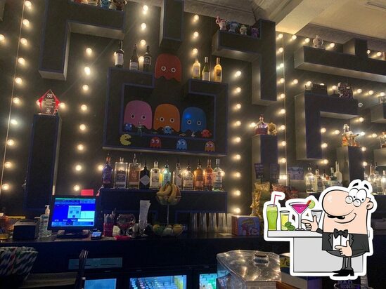 Menu at 1Up Arcade Bar, Farmington