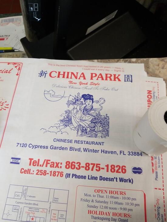 China Park, Winter Haven - Menú del restaurante, precios y reseñas