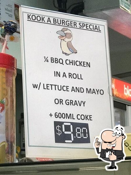 Menu at Kook-A-Burger fast food, Cabramatta