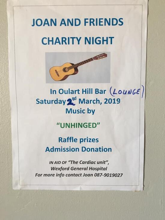 Menu at Oulart Hill Bar, Oulart