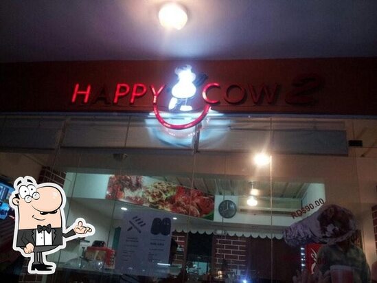 Menu at Happy Cow restaurant, Santo Domingo, Plaza Platinum