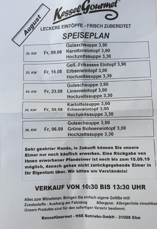 Speisekarte von Kessel Gourmet restaurant, Stadtoldendorf