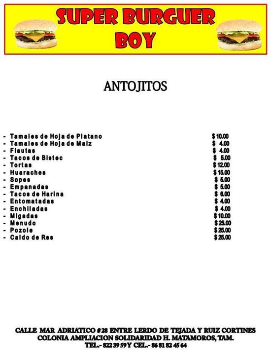 Super Burger restaurant, Matamoros, Calle Nayarit - Restaurant reviews
