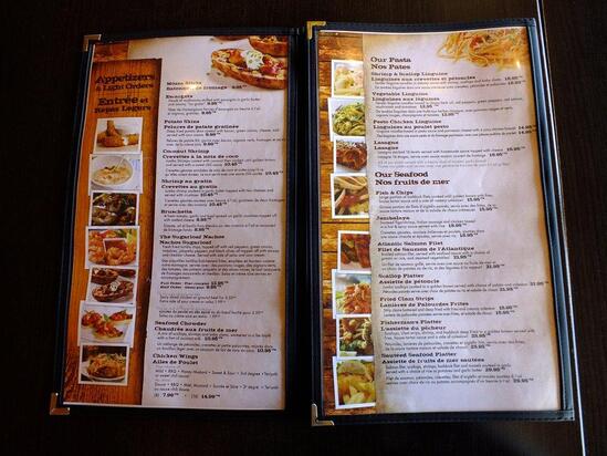 Menu at TBar Restaurant inc., Atholville