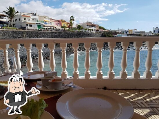 Menu at Pisces Restaurant, La Caleta, Sea Front