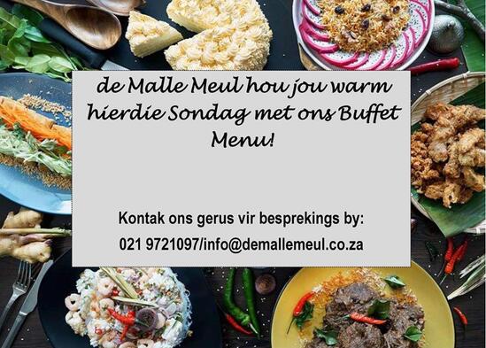 Menu at DROOM @Die Meul restaurant, Cape Town