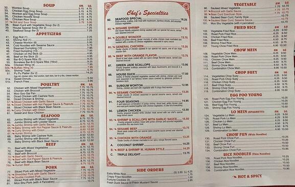 Menu at China Delight restaurant, Dingmans Ferry, PA-739