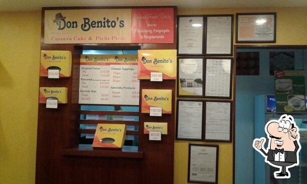 Menu at Don Benito's T. Padilla restaurant, Cebu City