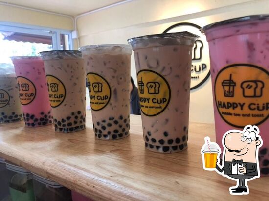 Menu at Happy Cup-bubble tea and toast cafe, Mueang Nga