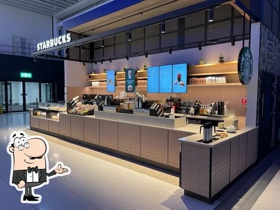 Menu at Starbucks Coffee, T2 Check In, Manchester