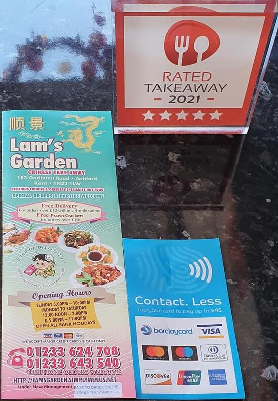 Menu at Lam's Garden fast food, Ashford