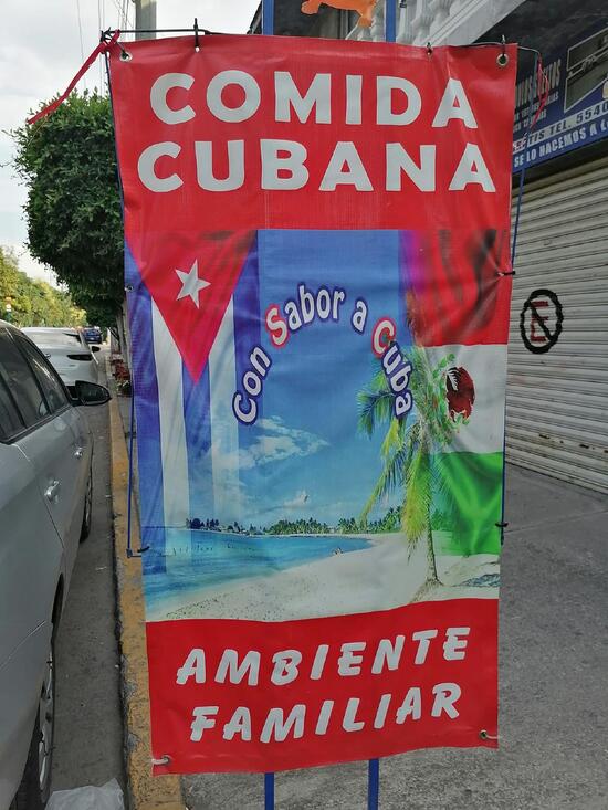 Menu at Con Sabor a Cuba restaurant, Mexico City, Av. Iztaccíhuatl 225