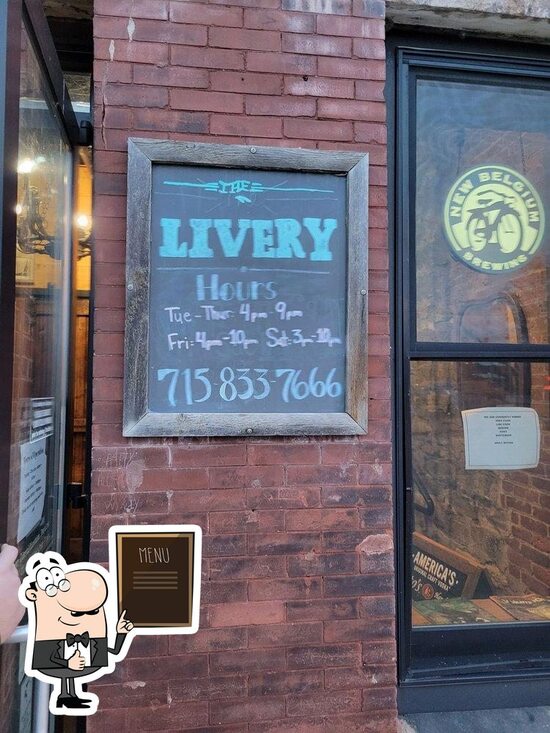 Menu at The Livery Restaurant & Saloon, Eau Claire