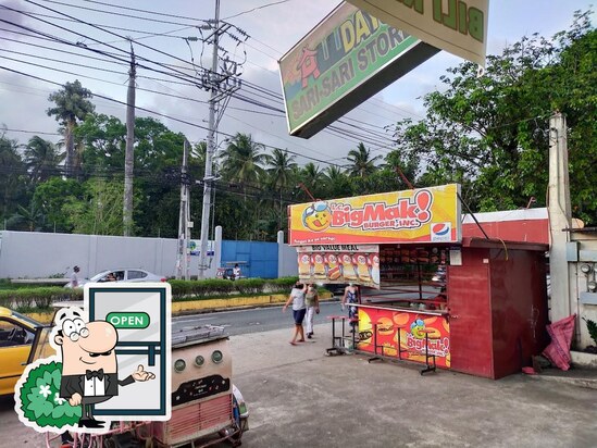 Menu at Big Mak Burger restaurant, Tayabas