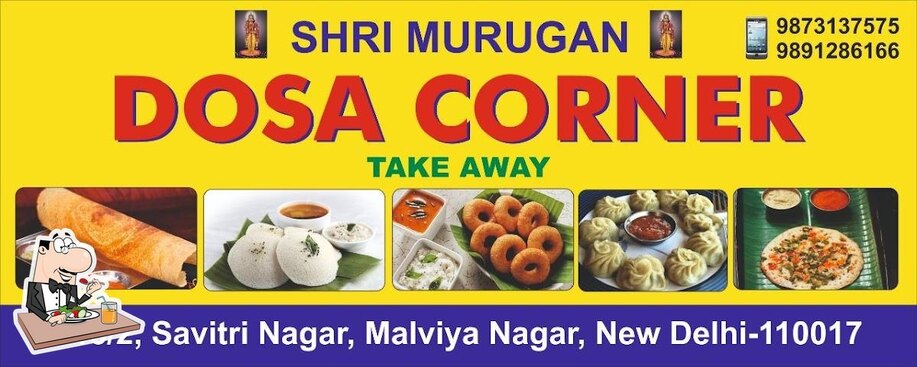Menu at Dosa corner, New Delhi, 115/2