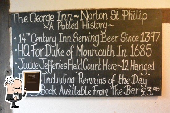 Menu at The George Inn, Norton St Philip pub & bar, Hinton Charterhouse