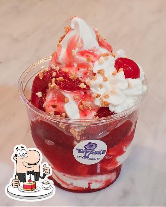 Carta del postres Topper's Creamery, Orlando, Central Florida Blvd