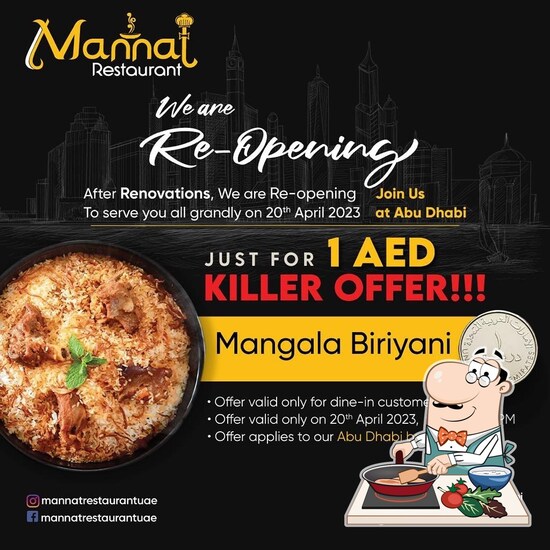 Mannat Restaurant, Abu Dabi - Menú del restaurante, precios y reseñas