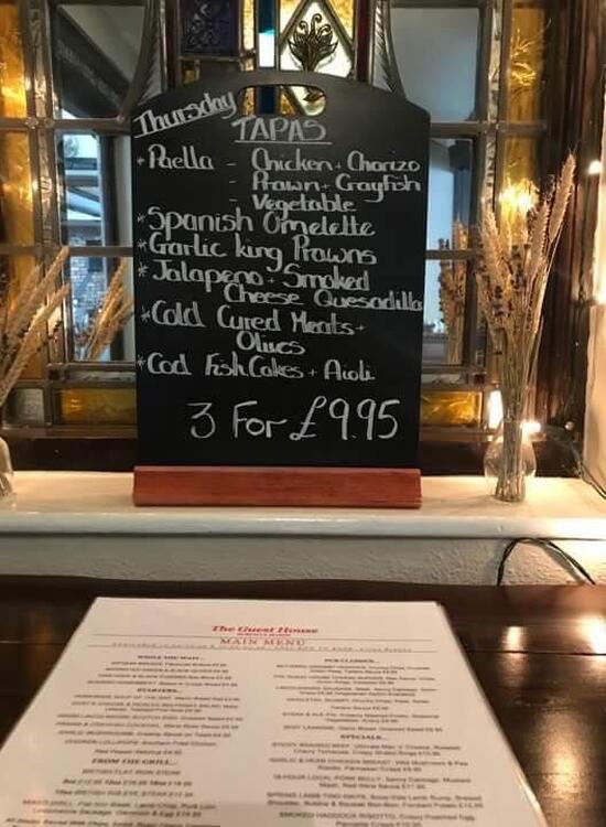 Menu at The Guest House pub & bar, Burgh le Marsh
