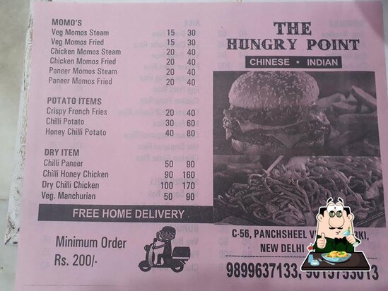 The Hungry Point, Delhi - Restaurant menu, prices and reviews