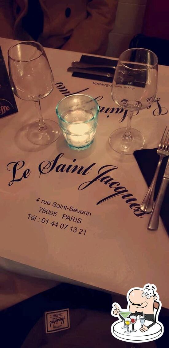 Menu at Le St Jacques restaurant, La Bernerie-en-Retz