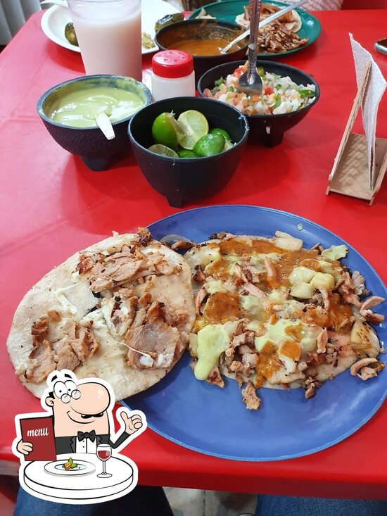 Menu at Los Oaxaca restaurant, Sahuayo