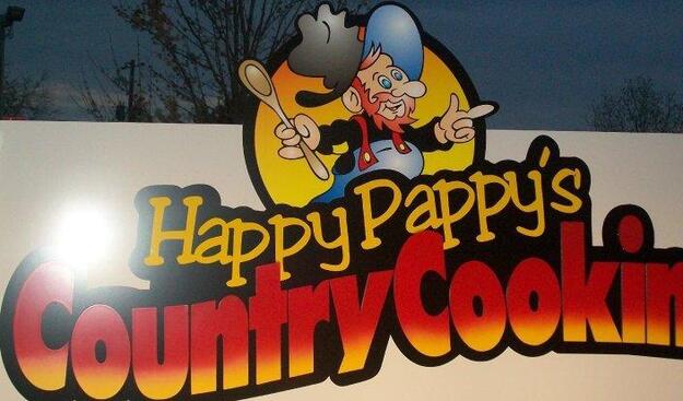 Menu at Happy Pappy's restaurant, Clarkesville