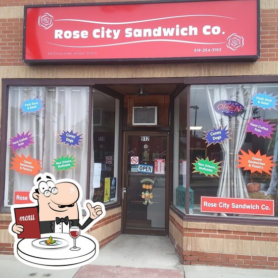 Menu at Rose City Sandwich Co. restaurant, Windsor