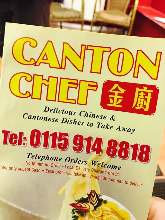 Menu at Chef Canton fast food, Cleckheaton