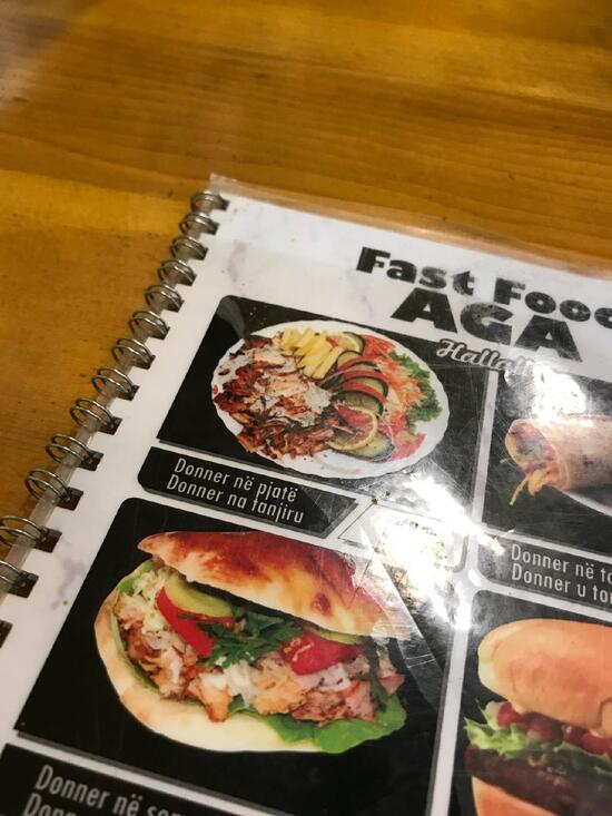 Speisekarte von Aga Restaurant, Ulcinj