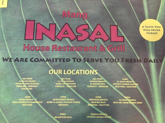 Menu at Mang Inasal BBQ, Dubai