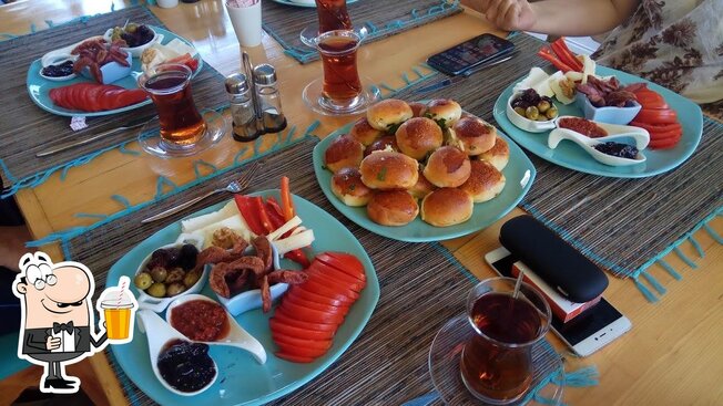 Menu at Mavi Liman Kafe, Turkey