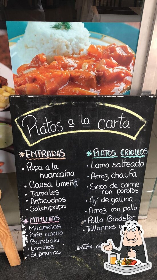 Menu at Sazón del Perú restaurant, Buenos Aires