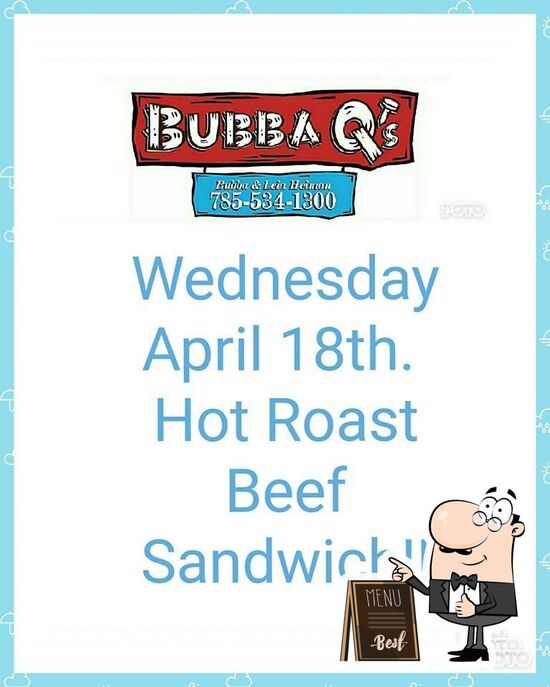Menu at Bubba Q's BBQ, Beloit