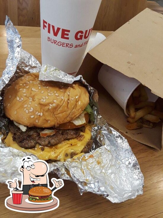 Menu at Five Guys fast food, Dublin, 56 South Great George's Street