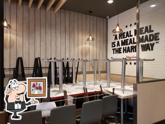 Menu at KFC restaurant, Ban Rai, Shell