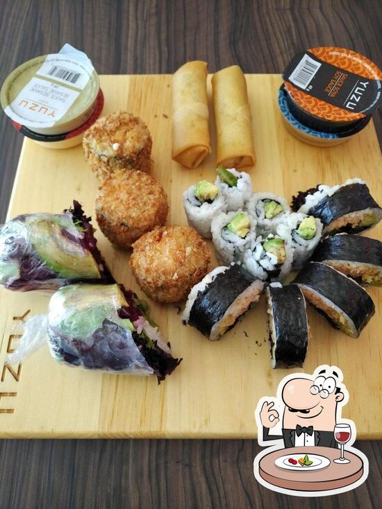 Menu at Yuzu sushi restaurant, Campbellton