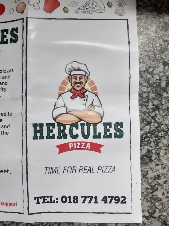 Menu at Hercules Pizza restaurant, Fochville
