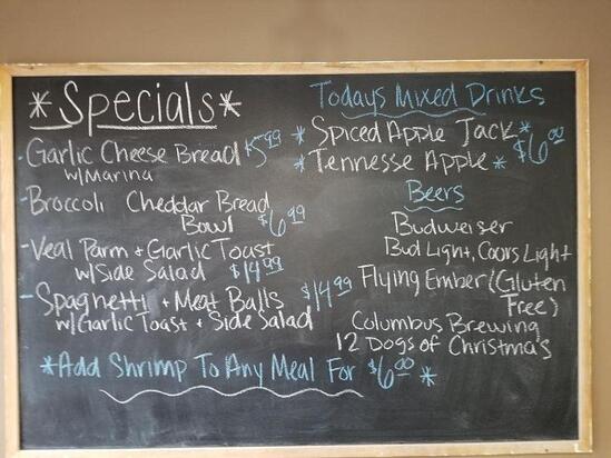 Menu at The Table on Fulton pizzeria, Wauseon