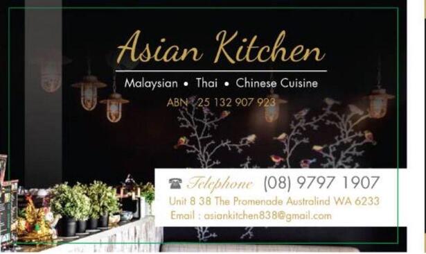 Menu at Asian Kitchen Treendale restaurant, Australind
