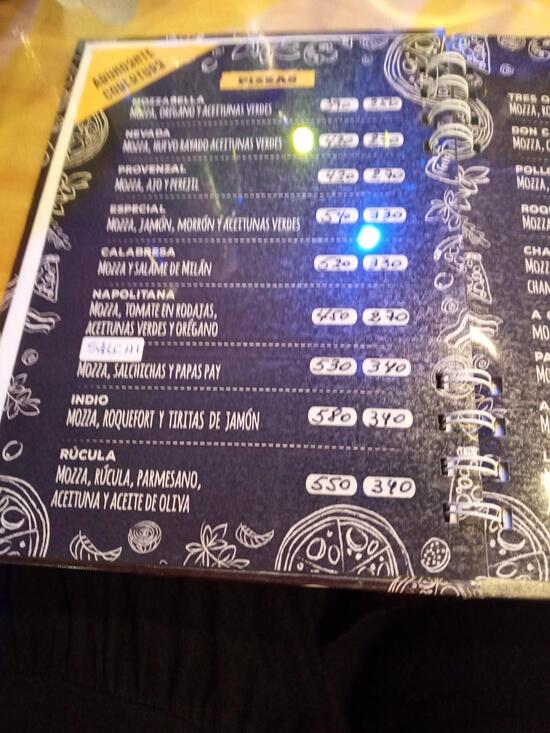 Carta del pub y bar Buenos Muchachos, Sauce Viejo