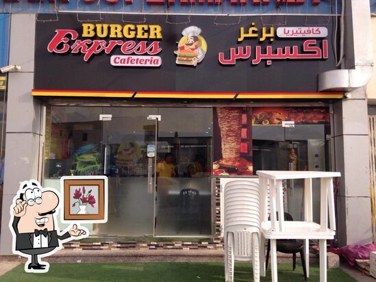 Menu at Burger Express cafeteria, Abu Dhabi